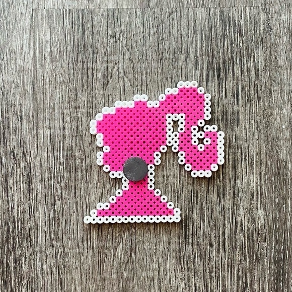 Handmade | Other | Retro Barbie Doll Magnet Pink Collectible Perler ...